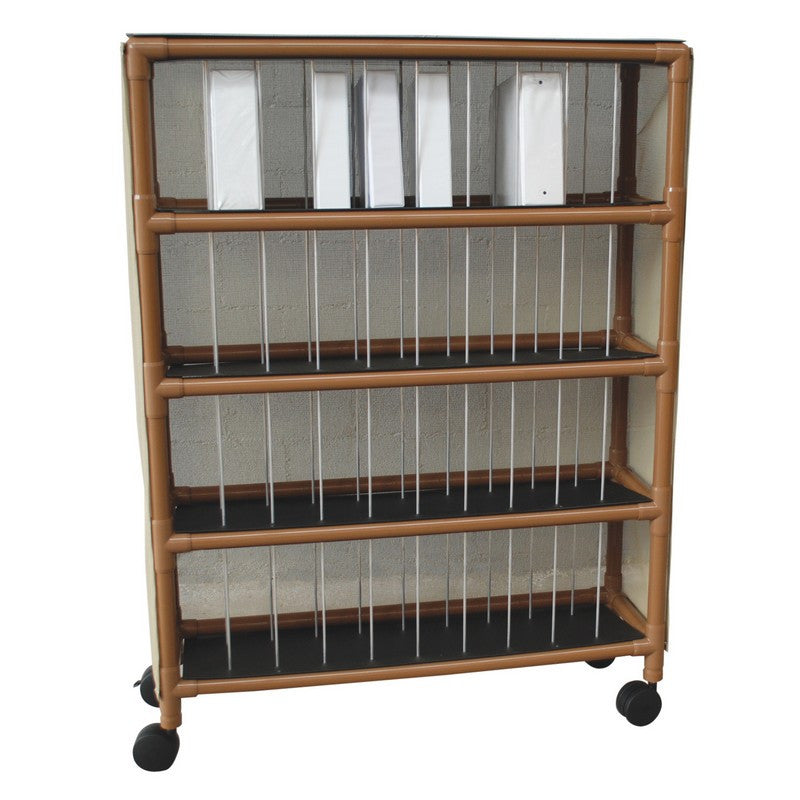 Woodtone Stack Chart Cart, 40 Binder Capacity Grey – Medpart.com